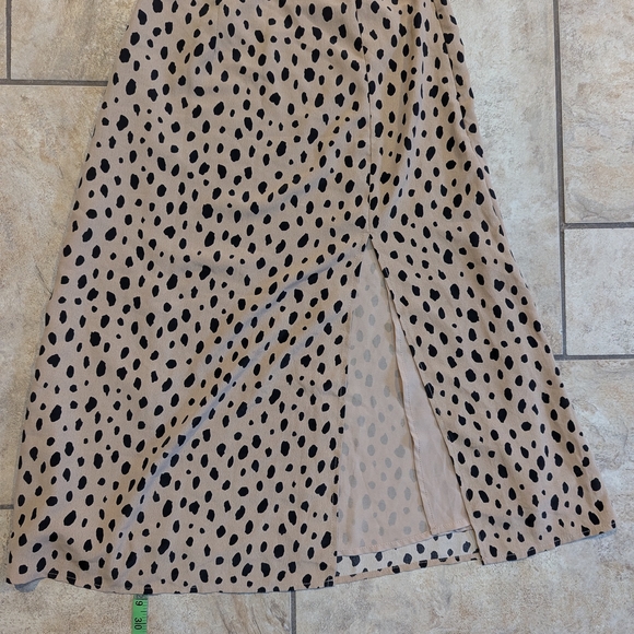 Endless Blu | Skirts | Endless Blu Animal Print Midi Skirt Tan With ...